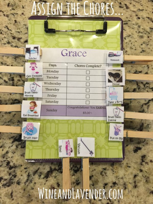 How to Make a Chore Chart that Works - Wine and Lavender